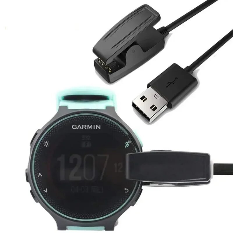 Зарядное устройство для Garmin Forerunner Lily 2, 35, 230, 235, 630, 645 Music, 735XT, Approach G10, S20, Vivomove HR — USB-кабель для зарядки