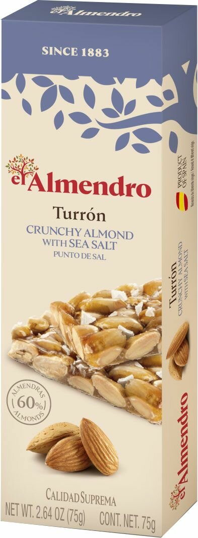 Хрустящий миндальный туррон с морской солью El Almendro 75г