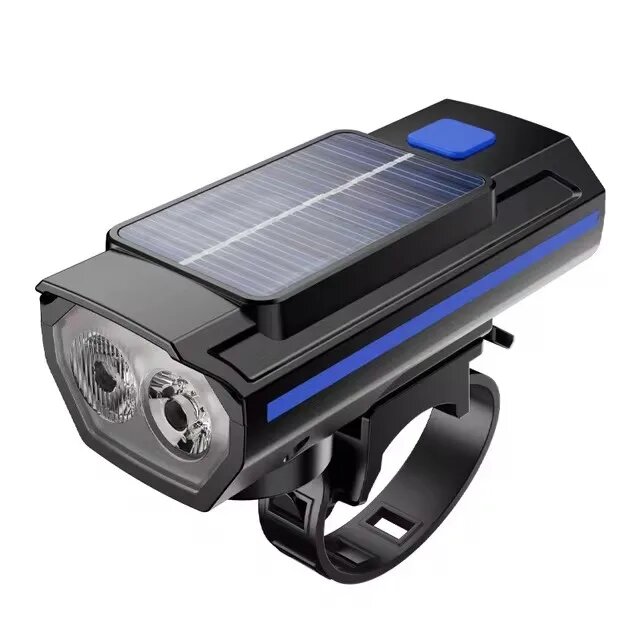 Солнечный велофонарь с гудком 120 дБ SOLOR-Blue
