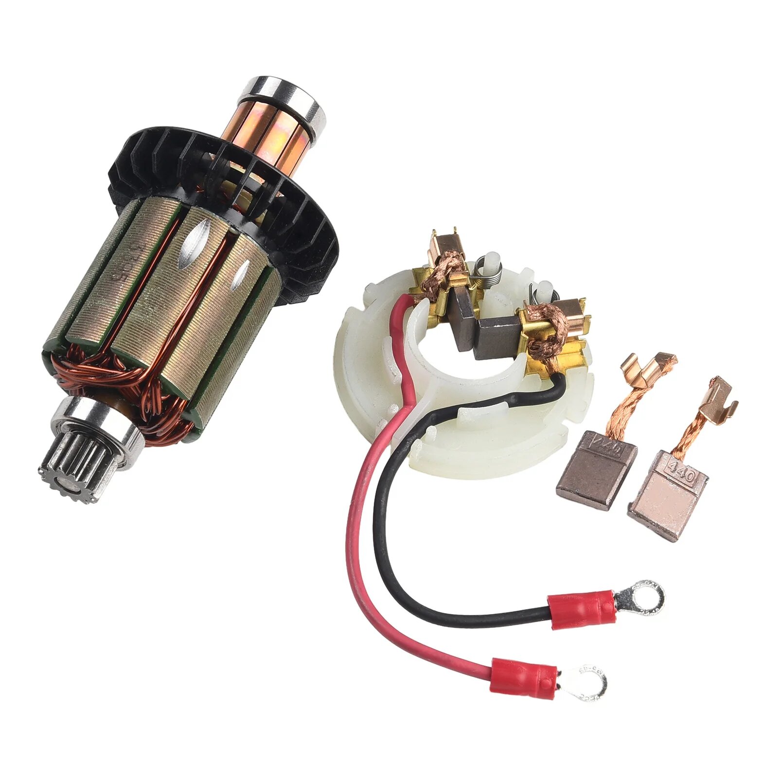 Аксессуар для дрели Makita DHP458: ротор якоря 6194960 CB440 и угольные щетки (комплект 4 шт.)