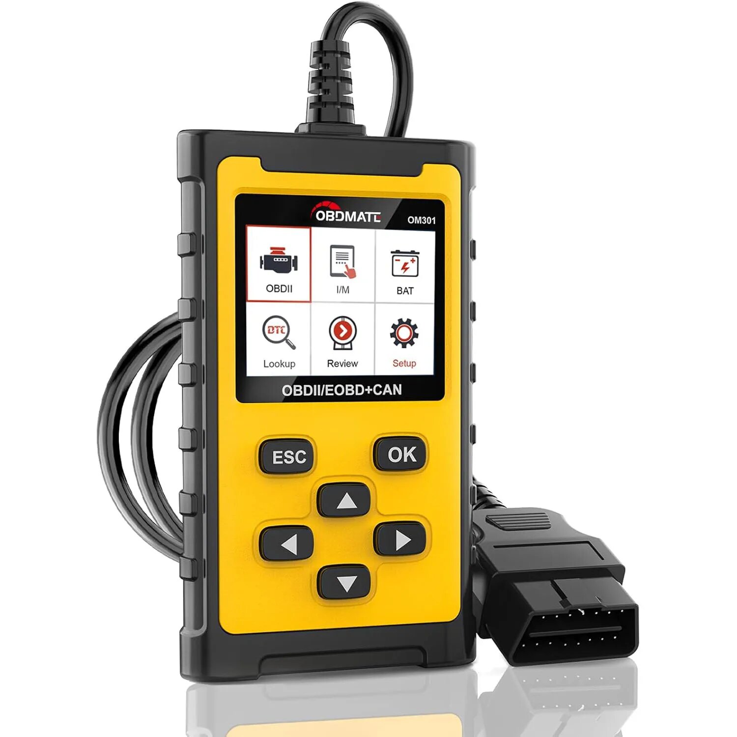 Диагностический сканер OBD2 для чтения кодов ошибок, инструмент для проверки двигателя, OM301