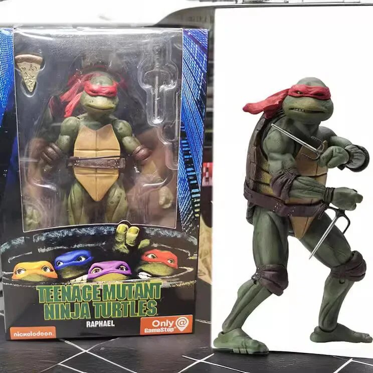 Коллекционная фигурка Neca Черепашка-ниндзя Рафаэль, с коробкой