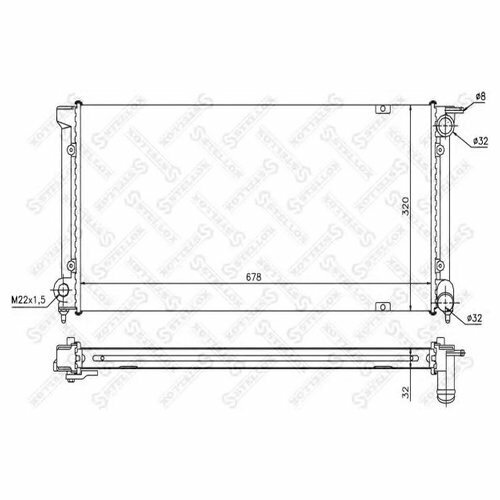 Основной радиатор (двигателя) Stellox 1025012sx для VW Golf II, Jetta II