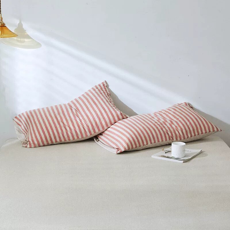 Наволочка из чистого хлопка в японском стиле класса А, хлопковая наволочка Tianzhu, простая вязаная хлопковая наволочка