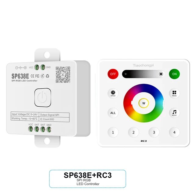 TiaoChongYi RGB контроллер светодиодной ленты Bluetooth SP638E and RC3