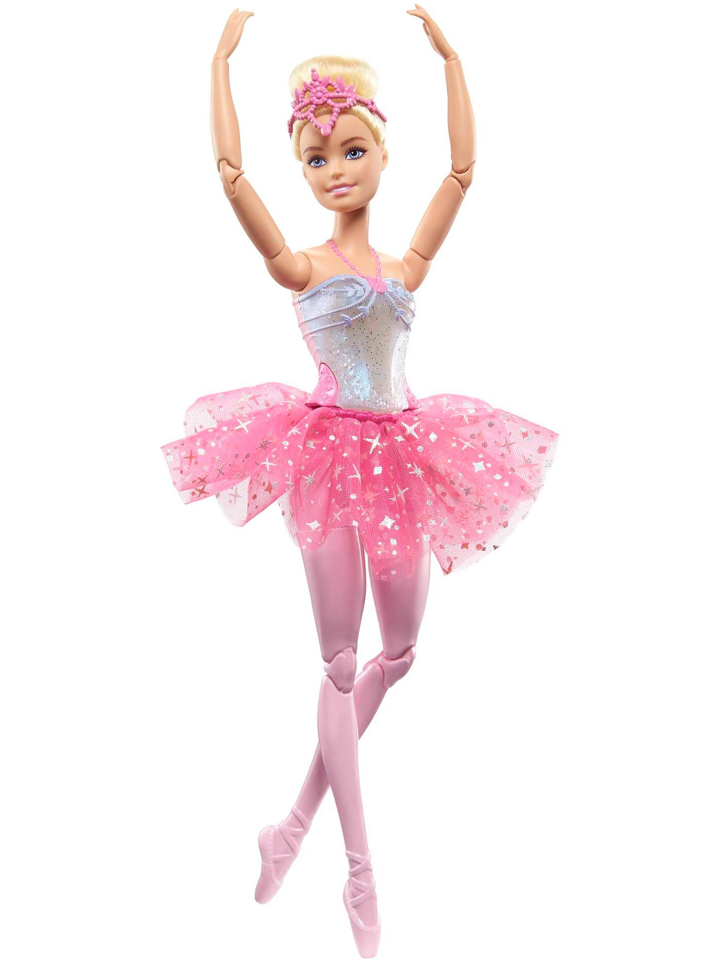 Кукла Mattel Barbie Dreamtopia Барби Балерина Magic Lights Doll Blonde HLC25, розовый