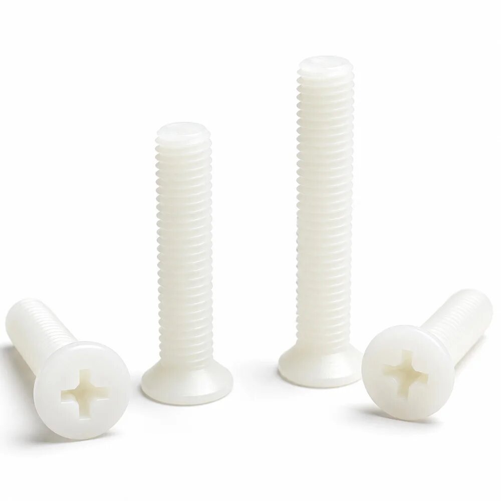 Винт нейлоновый Zimir WJ5003/WJ5004 Phillips M2-M8 M5 (15Pcs), Белый, White, 25mm