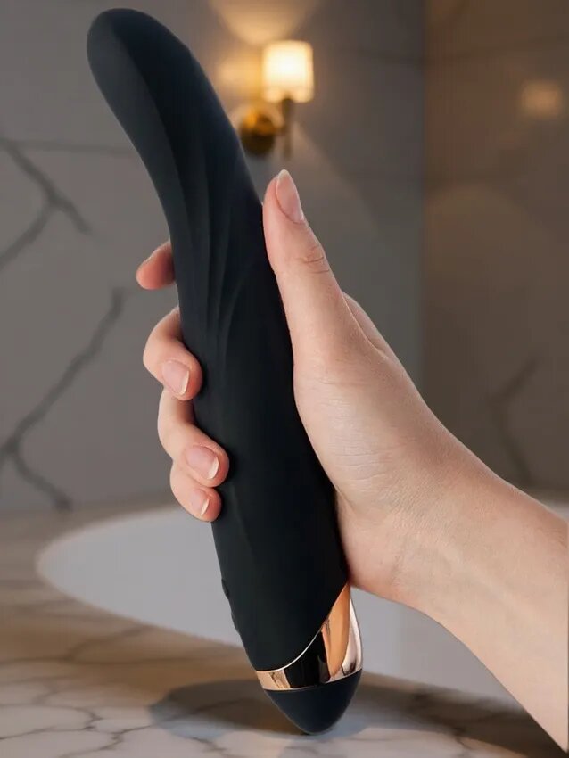 Вибратор силиконовый D-Splash Tornado WANAME, с ротацией 25 см, черный