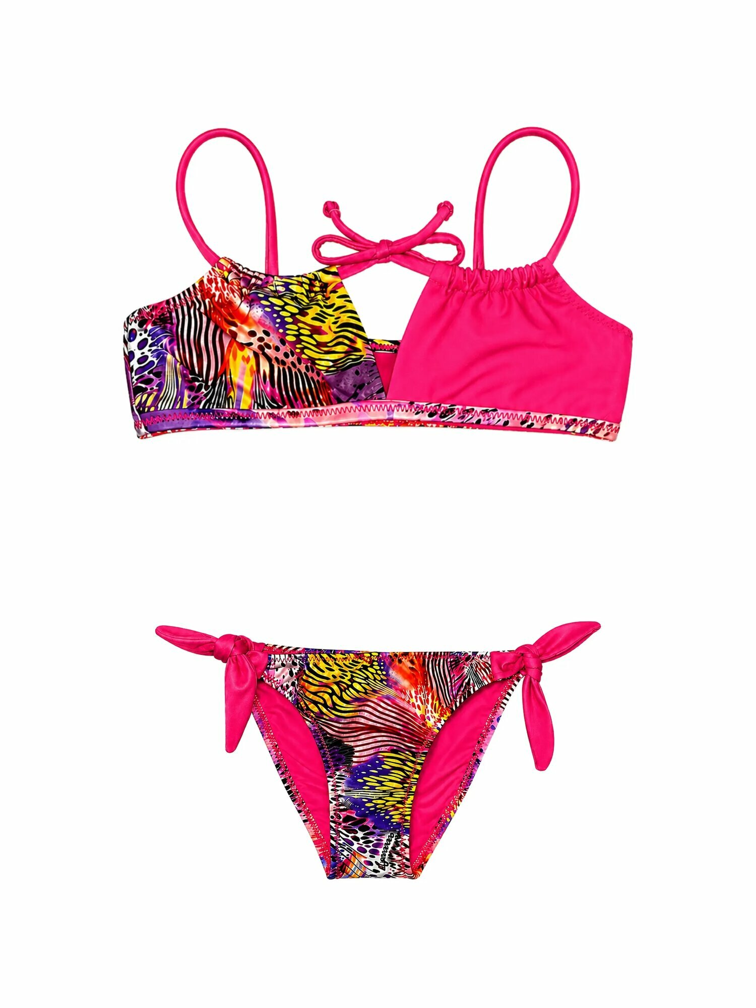 Купальник Animal-print side-tie bikini