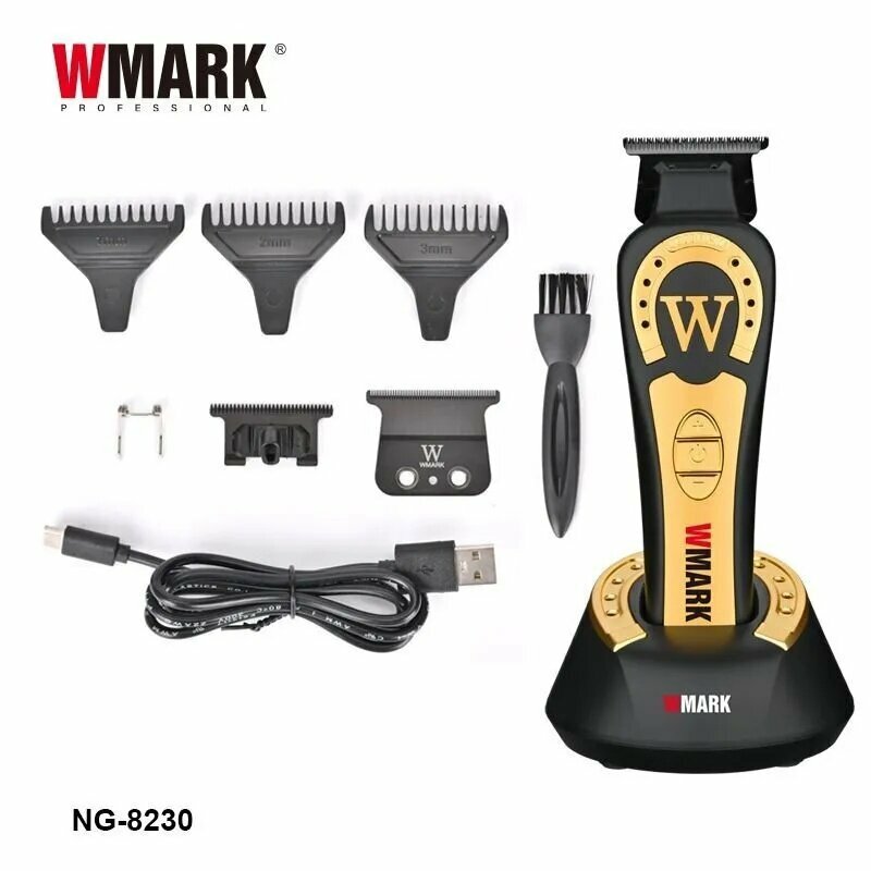 WMARK Машинка для стрижки 8030 8230, черный, золотой