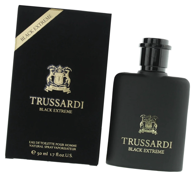Мужской eau de toilette Trussardi Black Extreme 50 мл - Труссарди Блэк Экстрим
