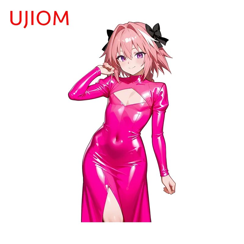 Наклейка на стену UJIOM Astolfo Shy girl boy из ПВХ Розовый, 20cm, YT-482480