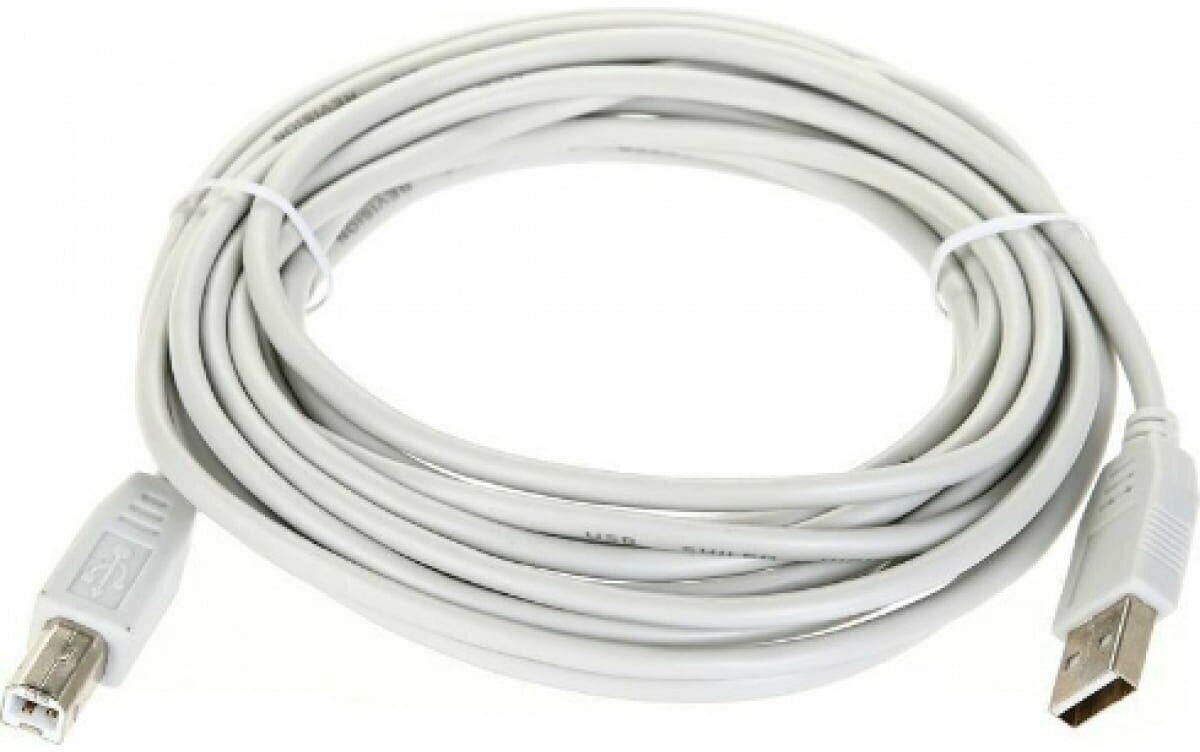 Кабель для принтера Telecom (TC6900-5M) USB 2.0 A-B 5 метров серый