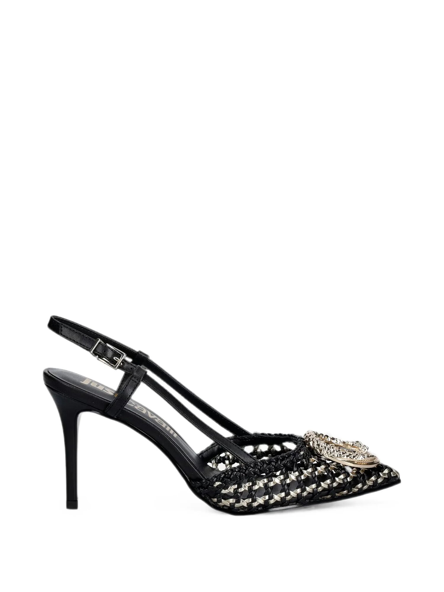 Туфли Woven logo-plaque pumps 