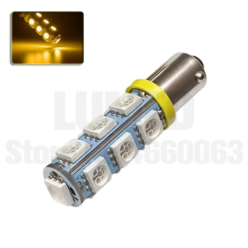 1 шт. Ba9s сигнальная лампа светодиодная T4W 13SMD 5050 чип для освещения на крыше автомобиля зеркальные фонари освещение номерного знака DC 12 В