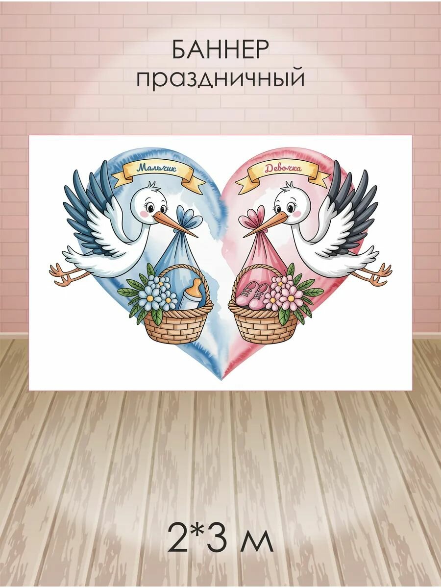 Баннер для фотозоны на гендер