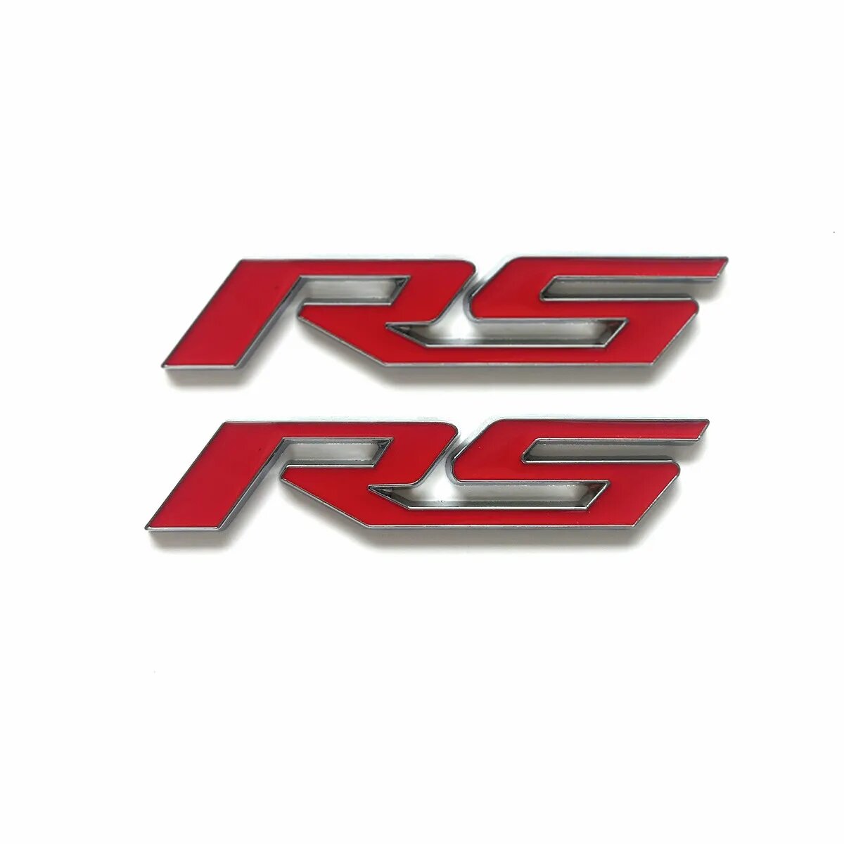 3D металлический логотип RS, эмблема, наклейка для компактных автомобилей, передняя решетка, задний багажник, улучшенные автомобильные аксессуары и стиль