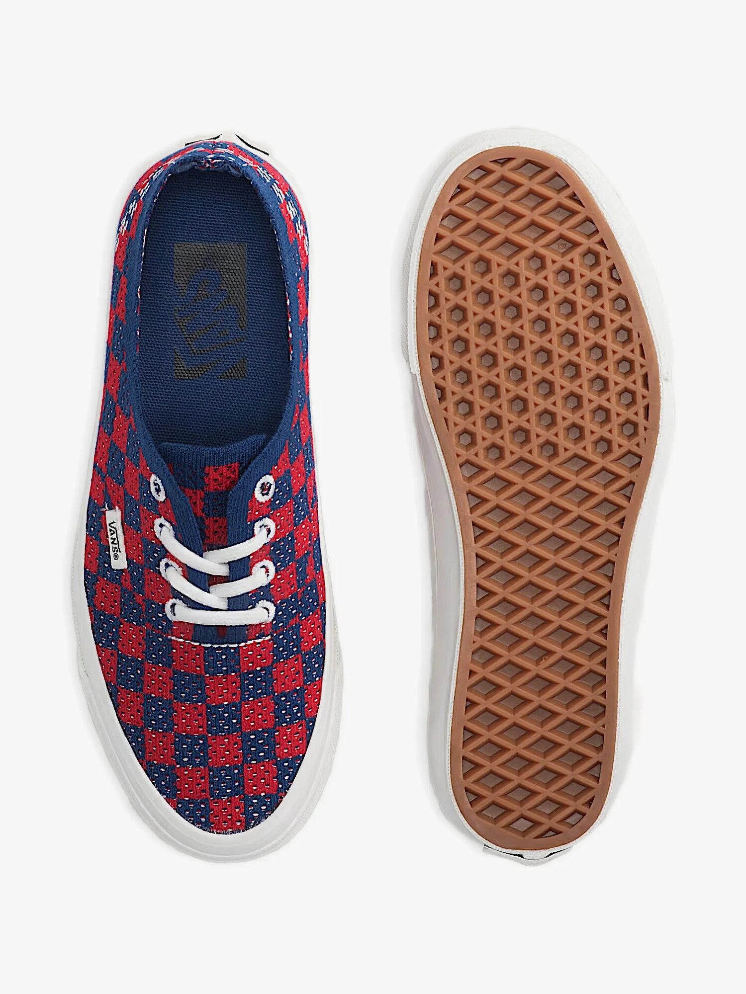 Кроссовки VANS Premium Authentic Checkerboard, размер 13,5 US, синий — фото 1