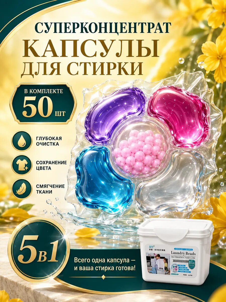 Порошок капсулы для стирки 5в1