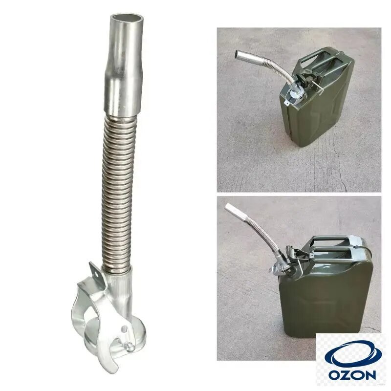 Техническая воронка из нержавеющей стали, универсальная насадка Jerry Can 29 см для быстрой заправки топлива, масла и жидкостей без проливов, под канистры 5-20 л