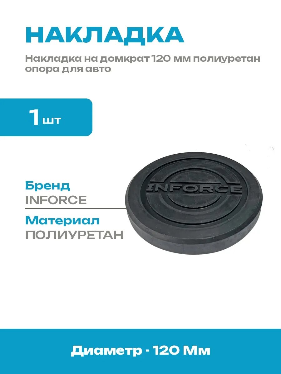 Накладка для подкатного домкрата 120 мм полиуретан 20 мм