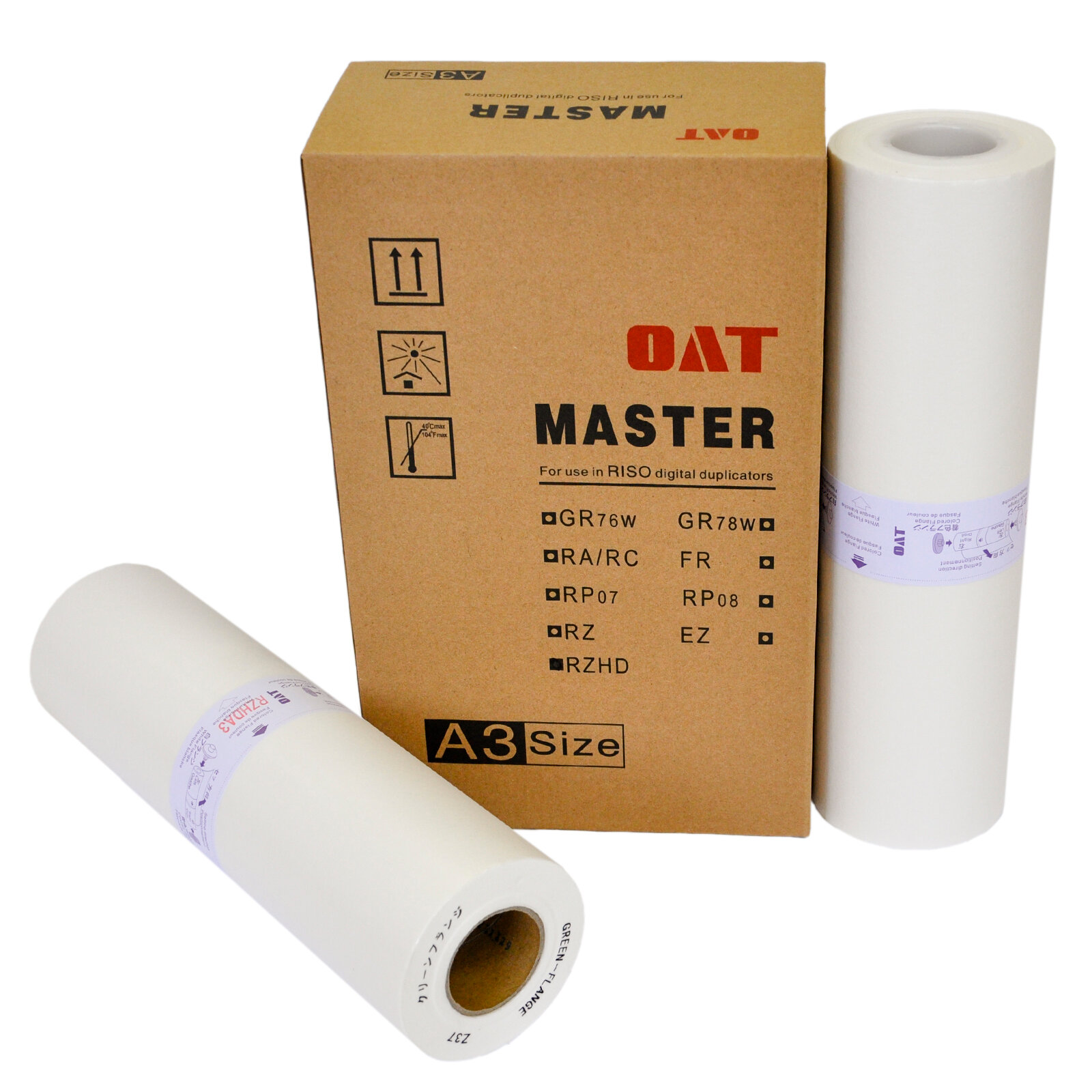 Мастер-плёнка OAT для ризографа RISO HD RZ/EZ/MZ A3, с чипом, 1 рулон (Китай) (S-2632)