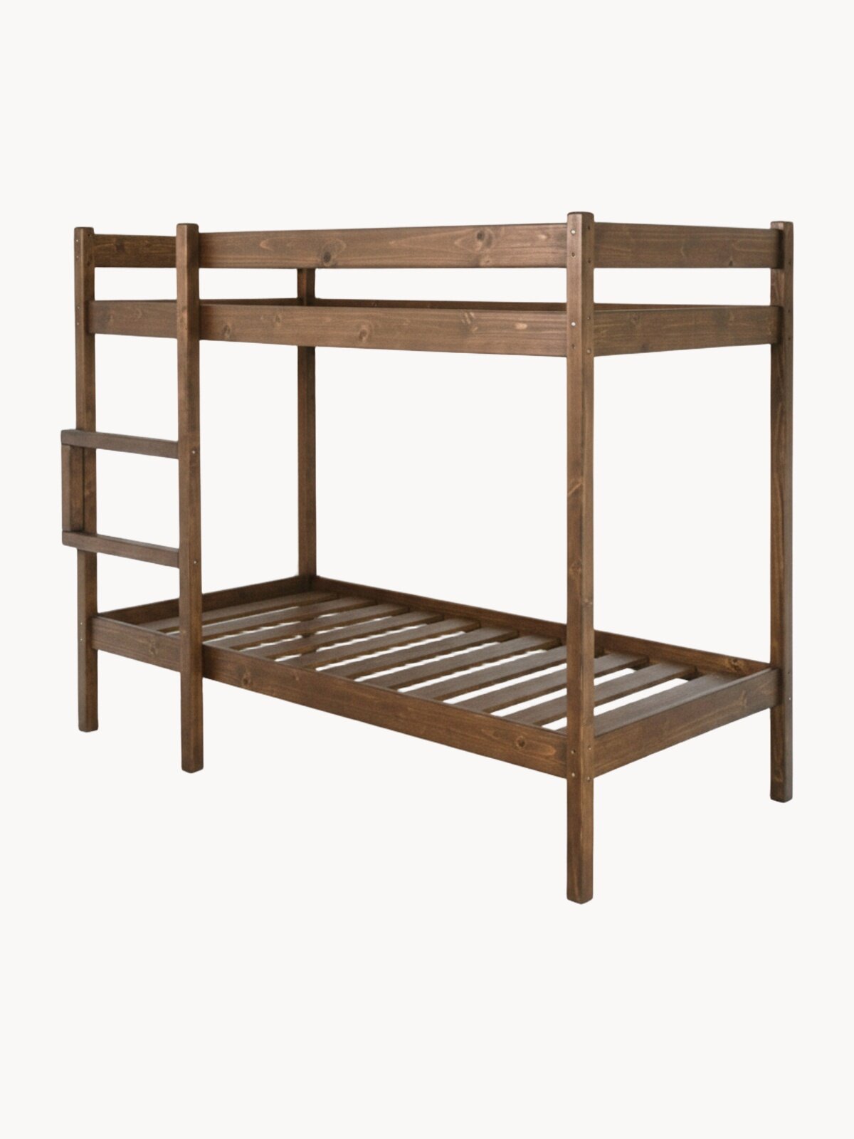 Двухъярусная кровать Butin, массив сосны, палисандр, 190 см x 70 см