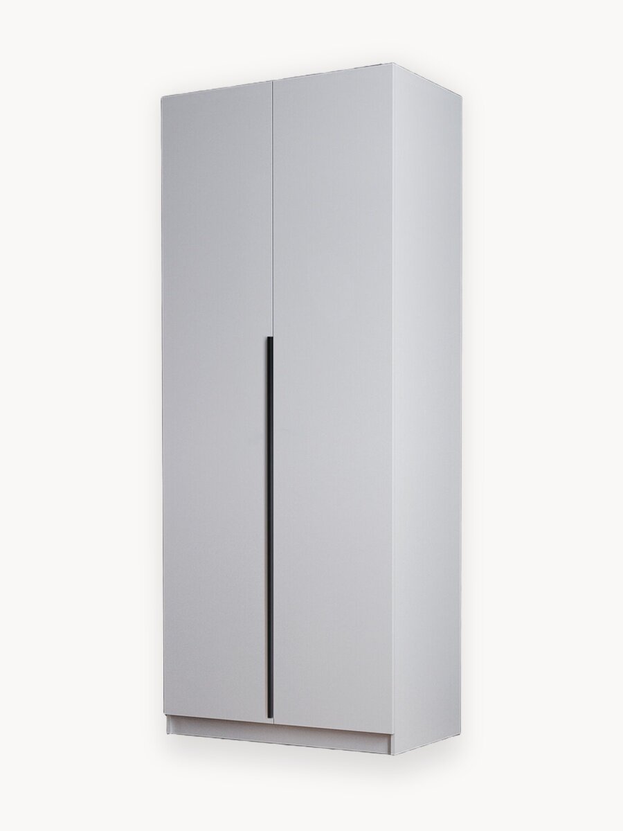 Шкаф для одежды распашной с ручкой 100*220*50 см, ЛДСП, белый