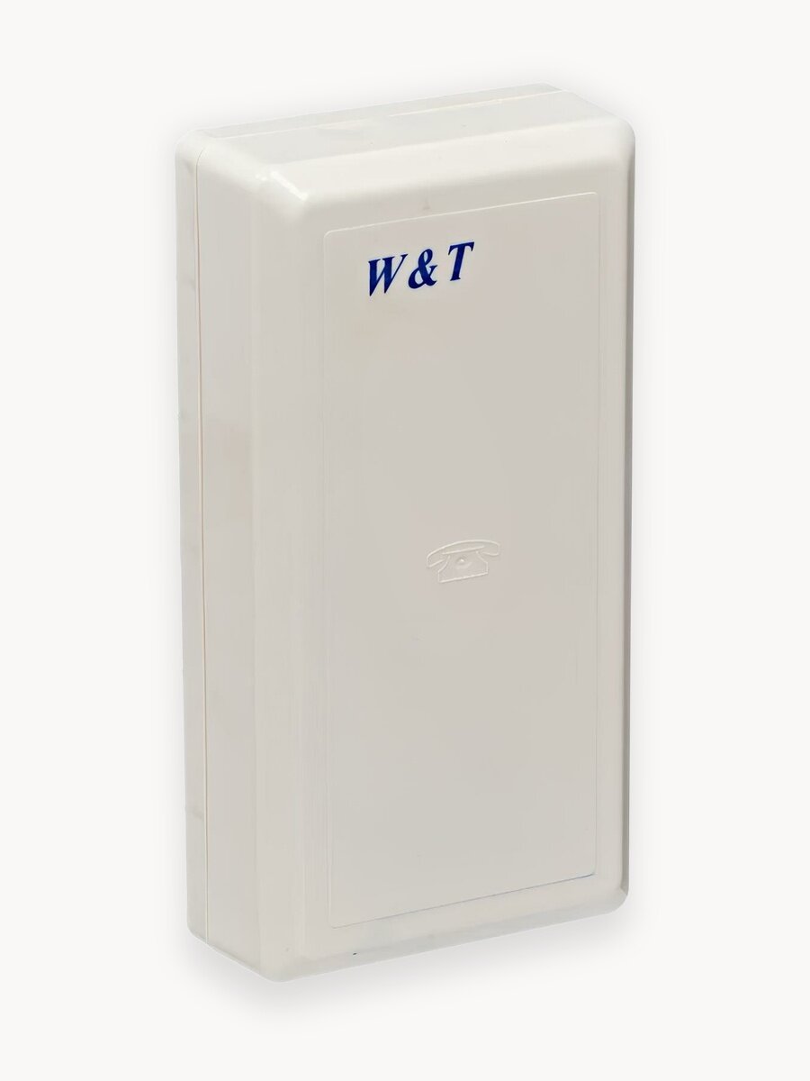 Коробка распределительная (163*85*35 мм) на 10 пар с плинтом, бежевая, WT-S061