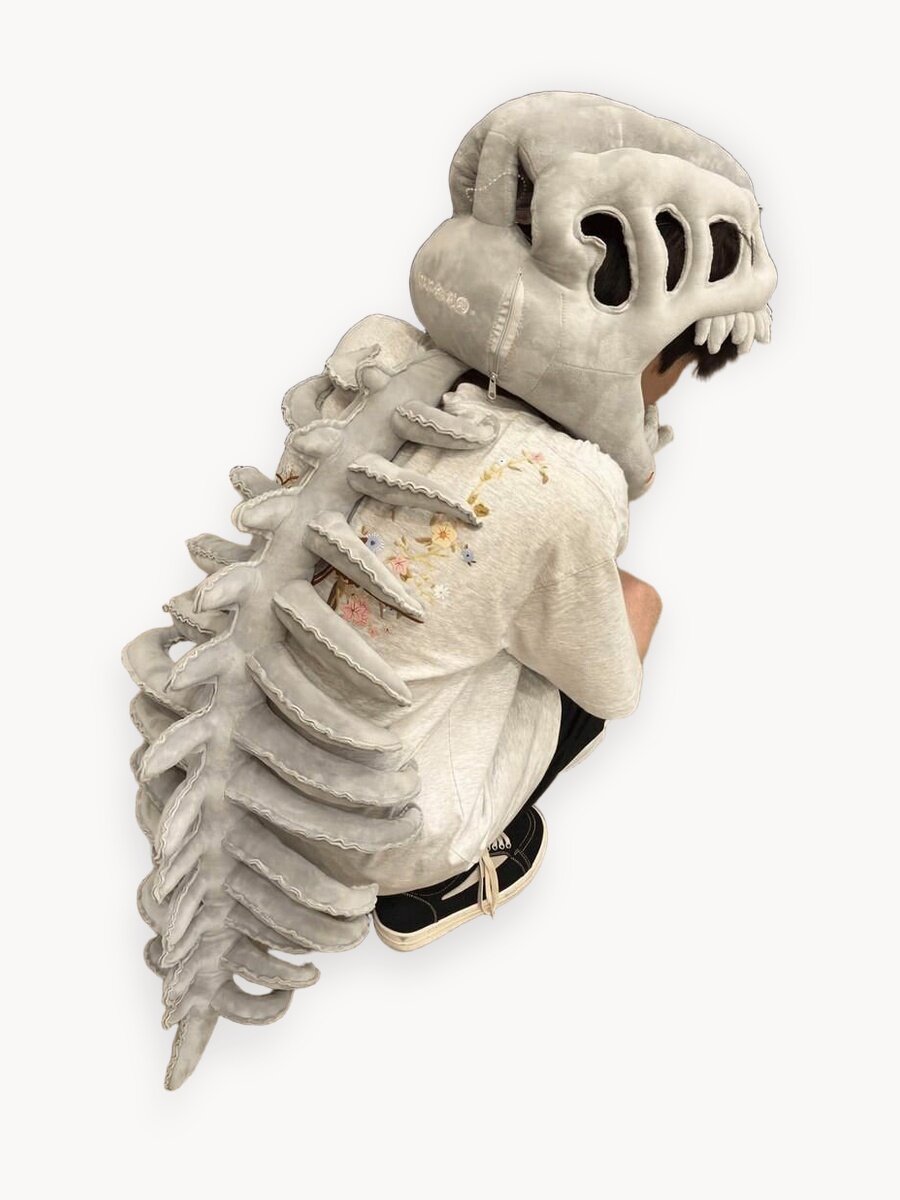 Игровая декор для_costume - Динозавровский скелет, wearable подушка,75cm, Серебро