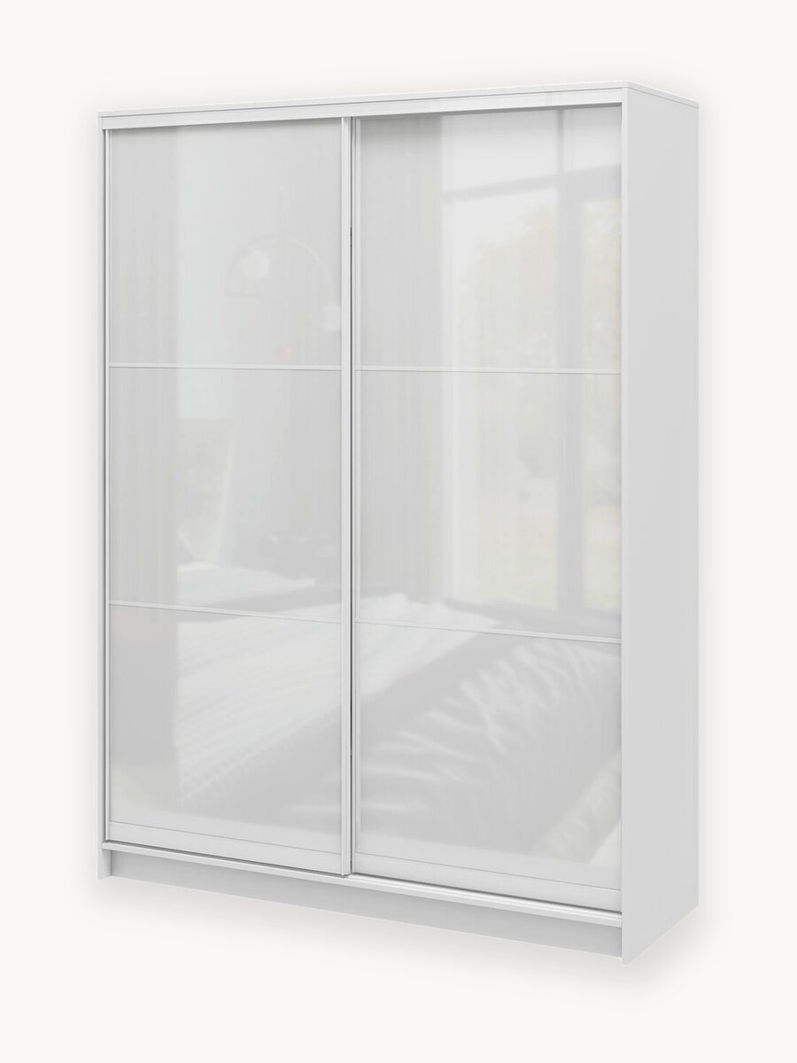 Шкаф-купе Beneli базе, двухдверный, белый глянец, 177.4x242x61.2 см