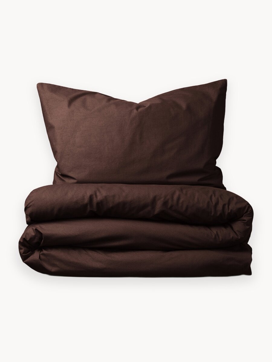 Комплект постельного белья без простыни Pragma Telso 2-х спальный, тёмно-ореховый
