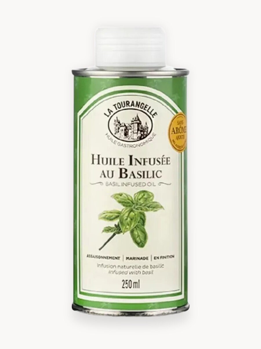 Масло подсолнечное La Tourangelle "Basil Infused", нерафинированное, с базиликом, 250мл