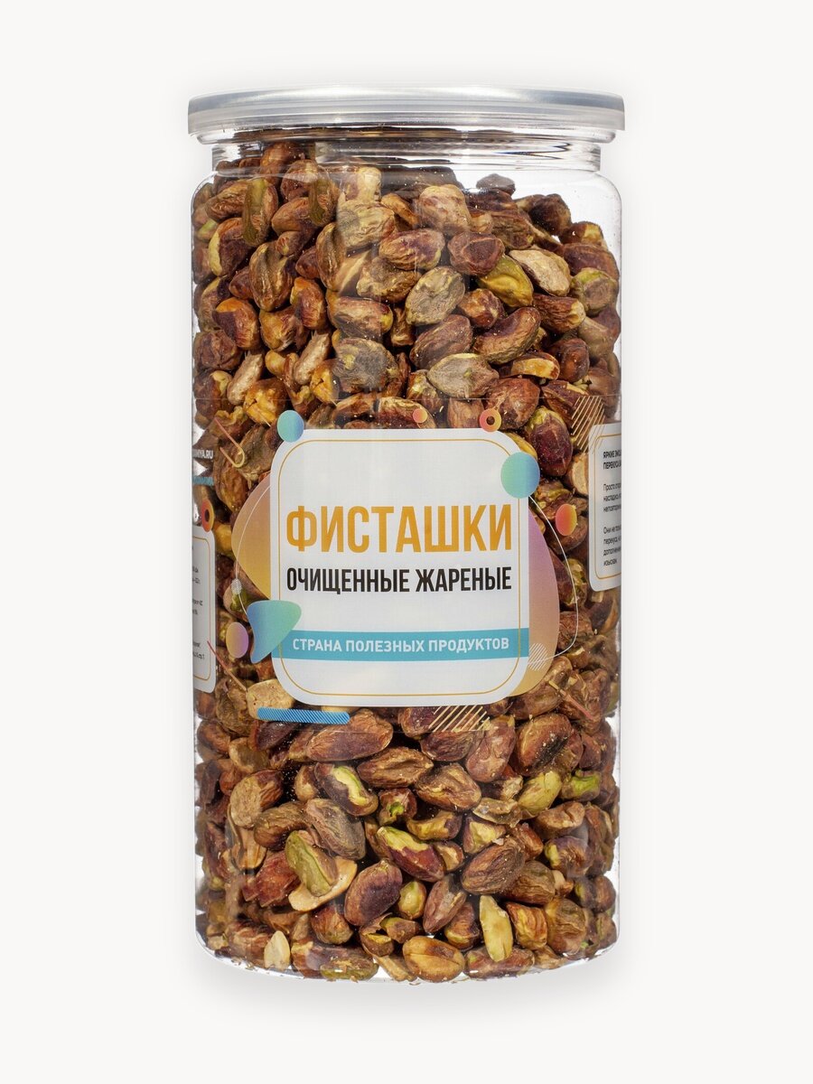 Фисташки очищенные жареные 500 гр, Страна Полезных Продуктов, Банка