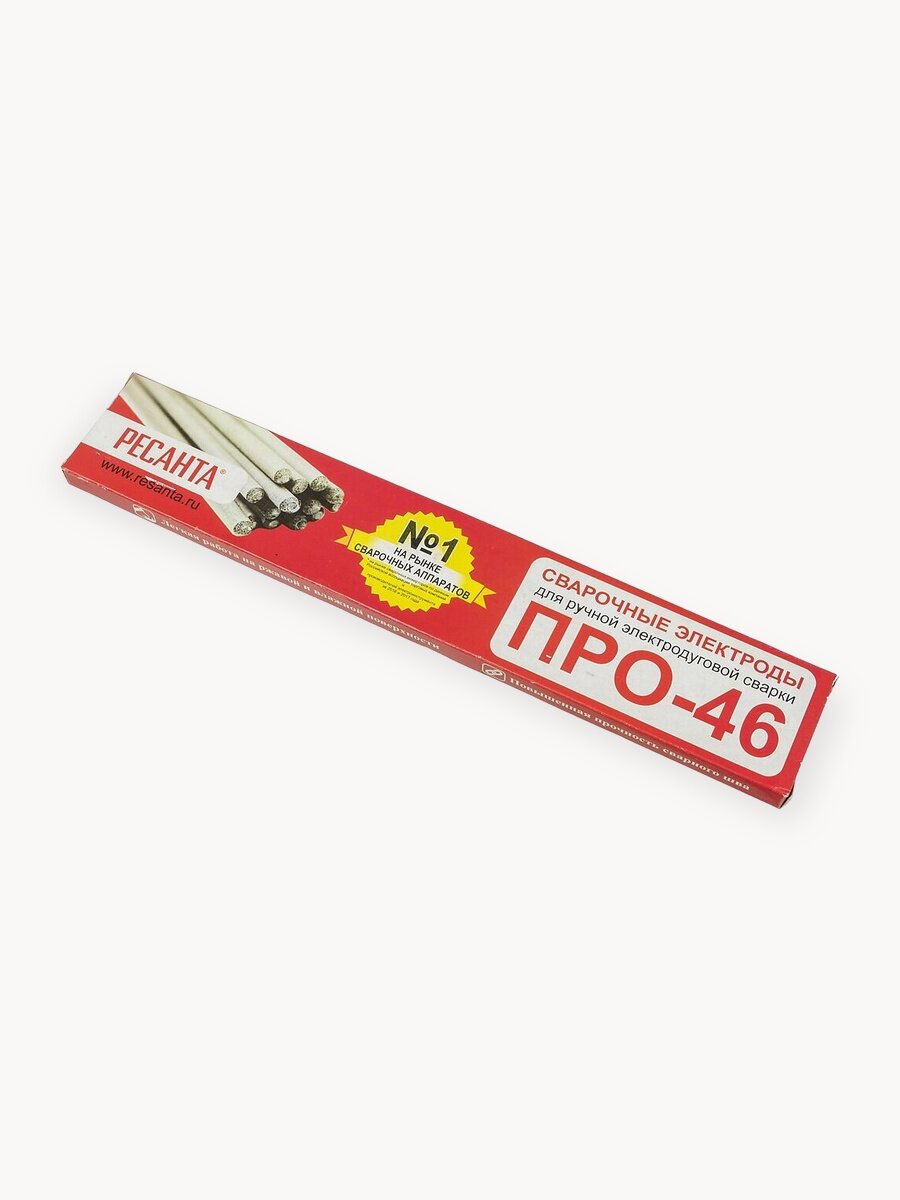 Электрод Ресанта ПРО-46, Ф3,0 Пачка 1кг, длина 350 мм, диаметр 3 мм