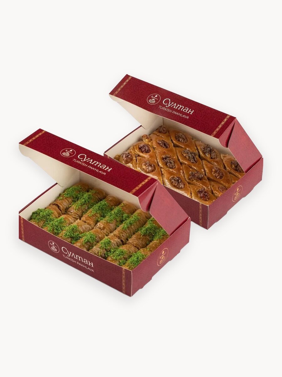 Набор пахлава Бакинская 700 гр. + Бурма с грец. орехом 450 гр./ пахлава "Султан"