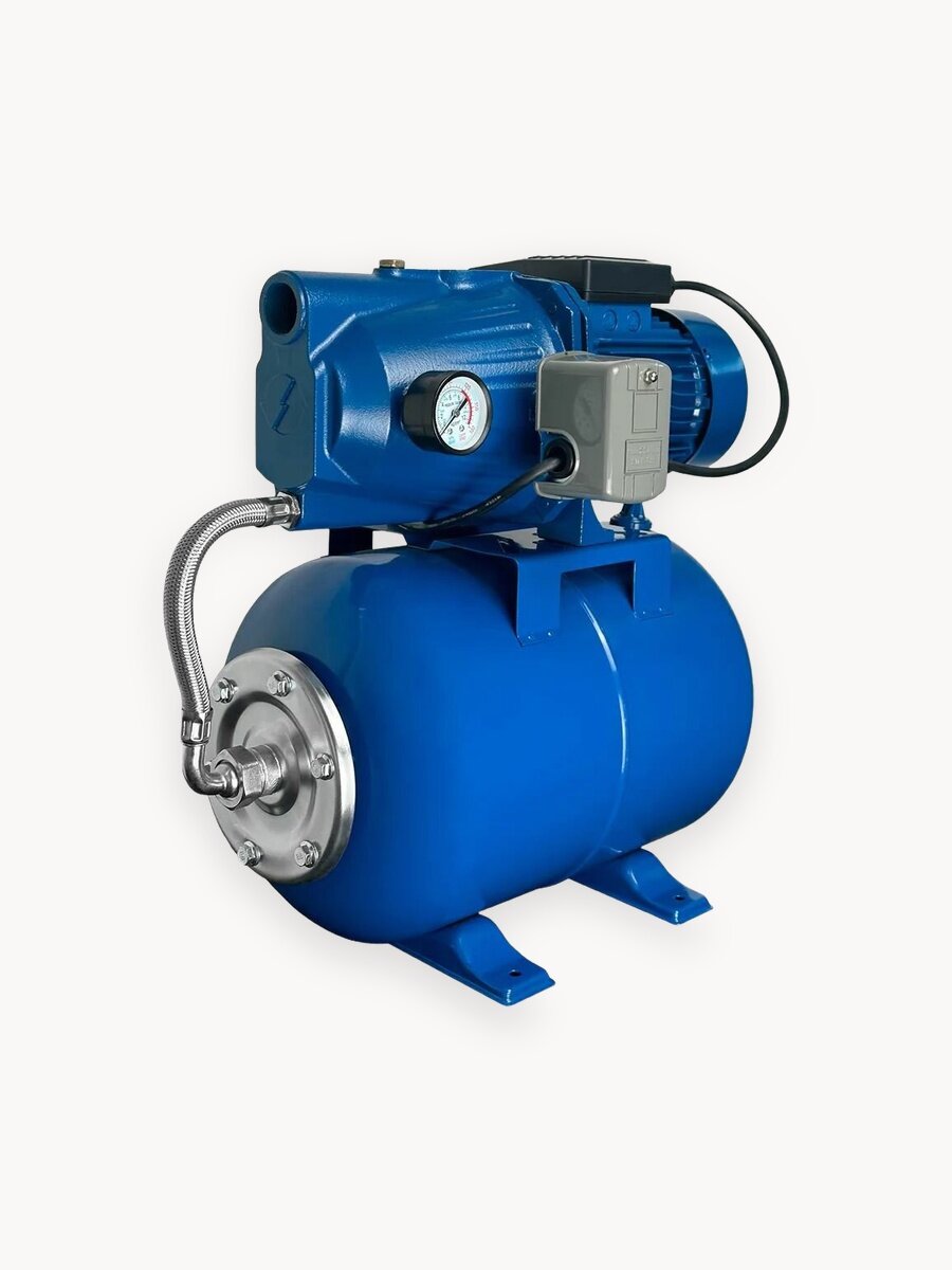 Насосная станция для воды JSW 900D (900 Вт) с баком 24 литра, автоматический водопровод в дом и на дачу