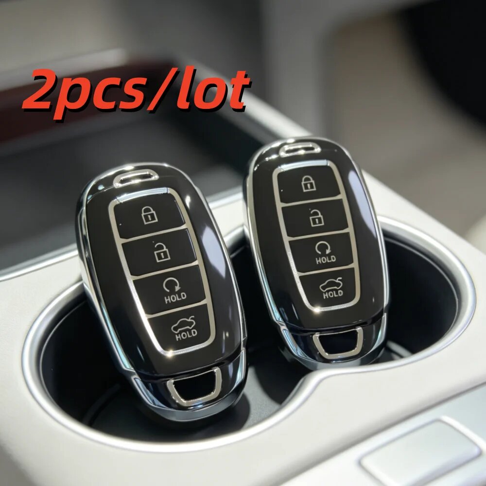 2 шт. Черный чехол для ключа Hyundai Kona, I30, Ix35