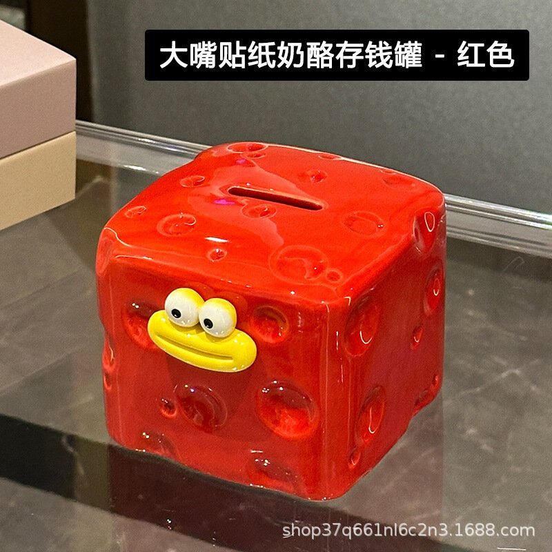 Керамическая копилка для мальчиков и девочек "Только сыр, нет выхода", большой подарок на день рождения