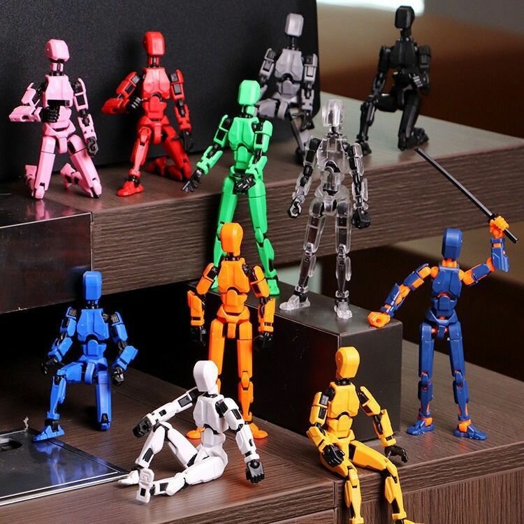 Набор из 5 арт-кукол с множеством суставов, 3D-печатные игрушки-антистресс, разборные модели "Счастливчик-13", DIY-фигур