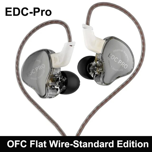 Новые наушники KZ EDC Pro — это динамические внутриканальные проводные HiFi-наушники с басовым стереозвуком, предназначенные для игр, прослушивания музыки и занятий спортом с шумоподавлением.
