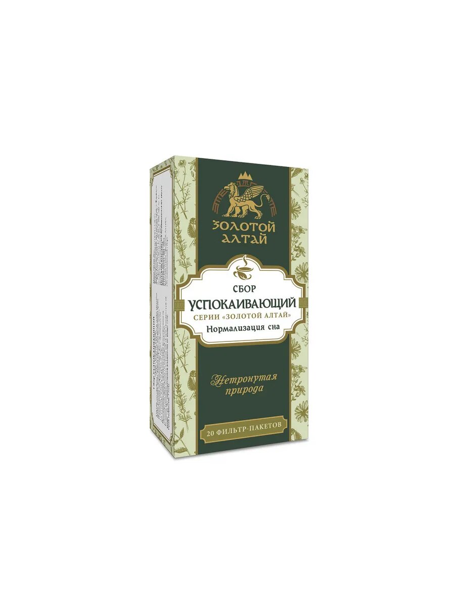 Золотой Алтай Успокаивающий сбор, фиточай, 1.5 г, 20шт.