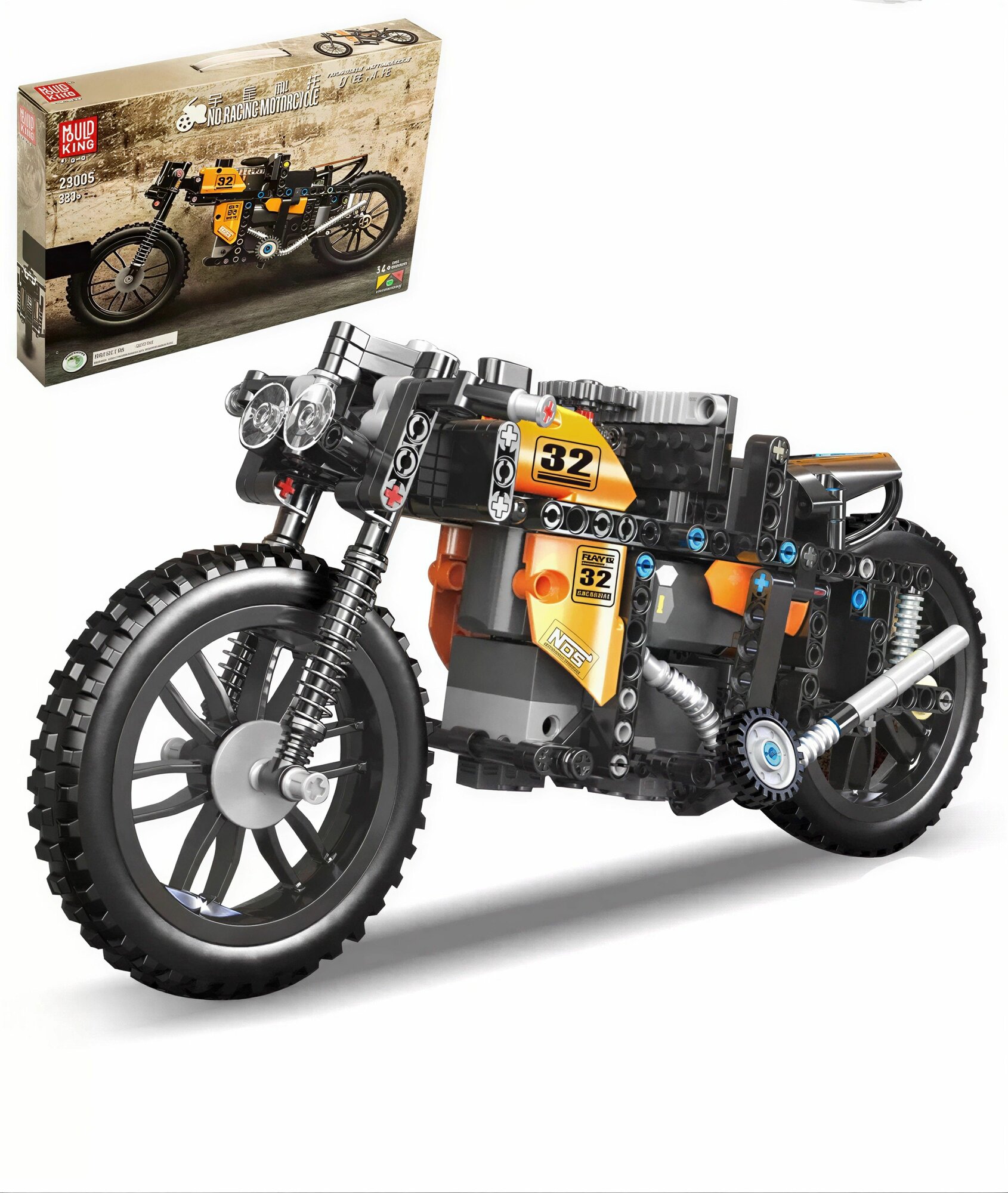 Конструктор Mould King 23005 "Гоночный мотоцикл с ДУ", 383 детали