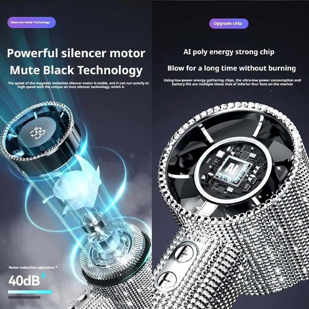 Вентилятор twkQ11js, белый, 199 gear adjustment, high speed does not burn, power gear digital display screen — фото 1