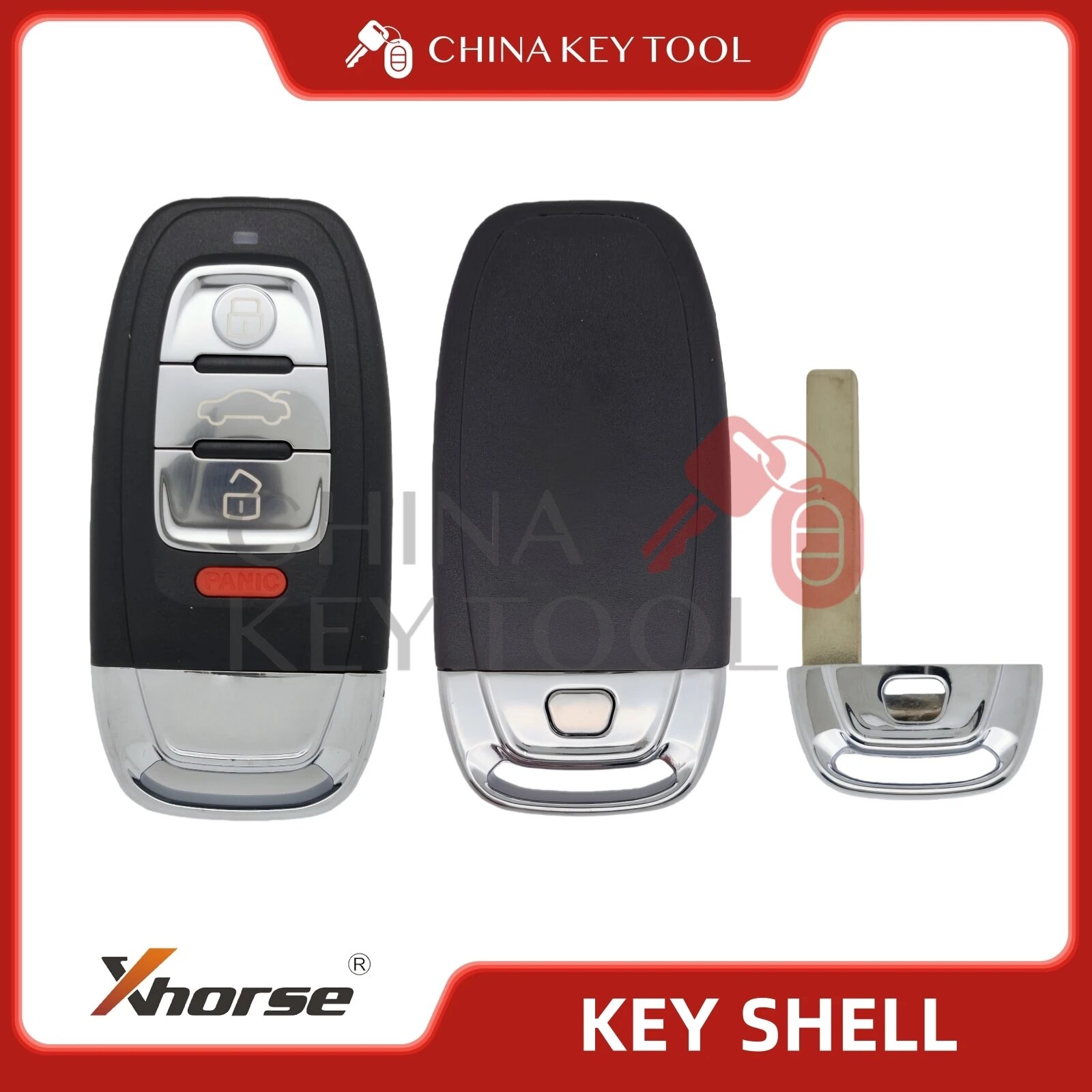 Корпус ключа Xhorse для Audi 2013-2019, 4BTN, Shell Only