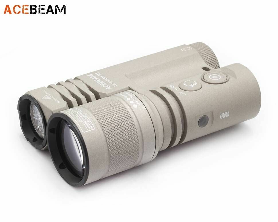 Фонарь Acebeam Terminator M1 Micro-Arc Oxidation (Cool white), 21700, 1600 метров, 3500 люмен (Комплект)