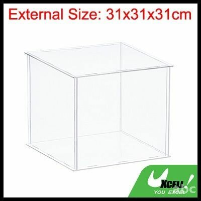 Акриловый прозрачный куб 31x31x31 см для бестселлер коллекций с защитой от пыли