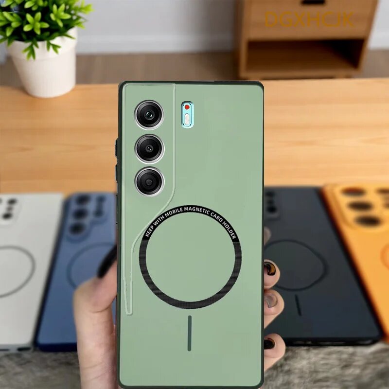 Чехол для Tecno Camon 40 Pro 4G / Tecno Camon 40 Pro Tecno Camon 40 Pro 5G, Зеленый, XCK dark green