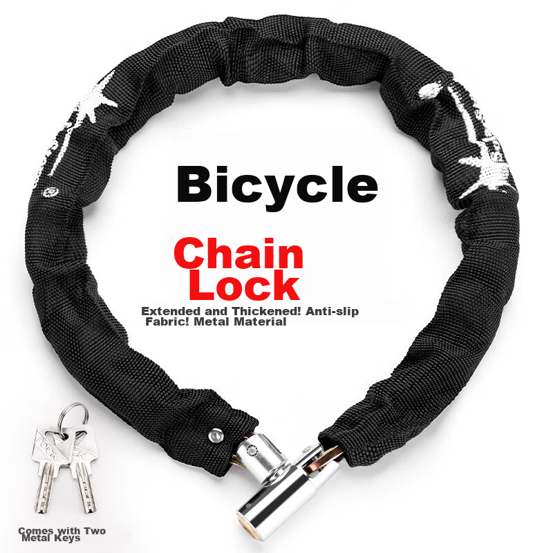 SolarStorm Bicycle Chain Lock, Mountain Bike Lock, Motorcycle Lock, Electric Bike Lock, Anti-Theft Lock, Universal Bike Lock, Cycling Equipment [0.6 Meter Model]