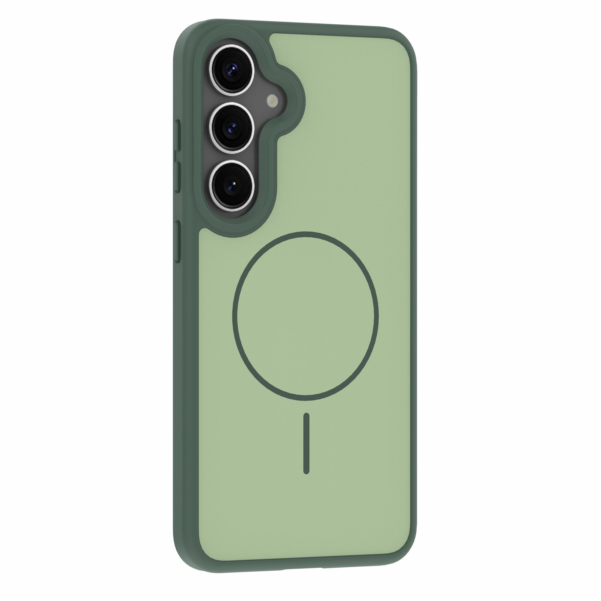 Противоударный чехол Supreme Two-tone Case с поддержкой MagSafe для Samsung Galaxy S25+ зеленый